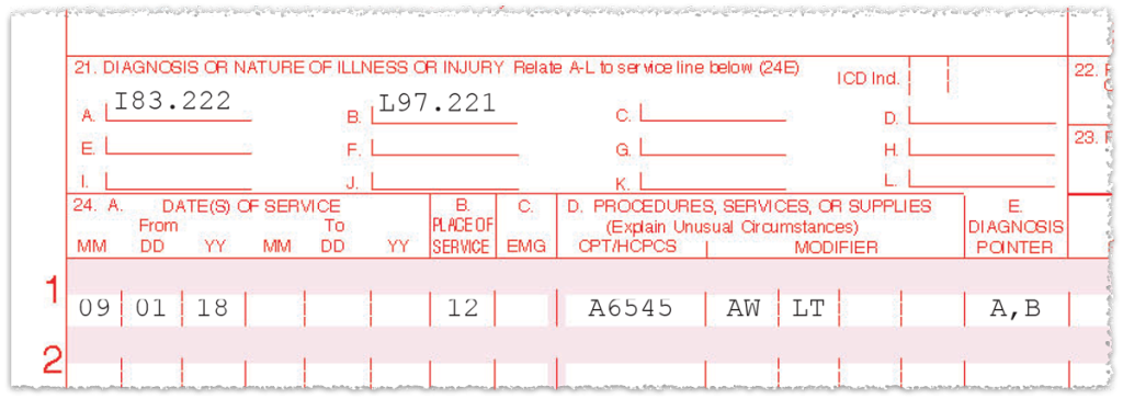 Billing for Compression Therapy: -AW and Laterality Modifiers | AMERX ...